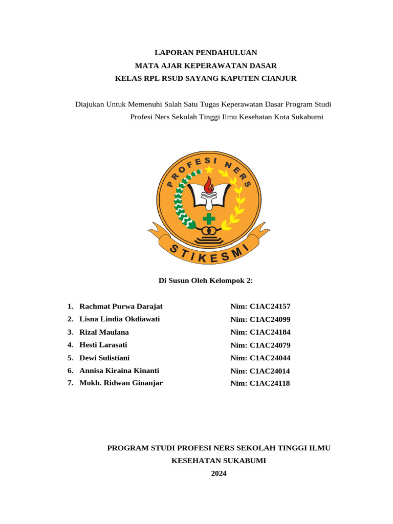 Laporan Pendahuluan Kelompok 2 RPL RS Sayang. 2 | PDF