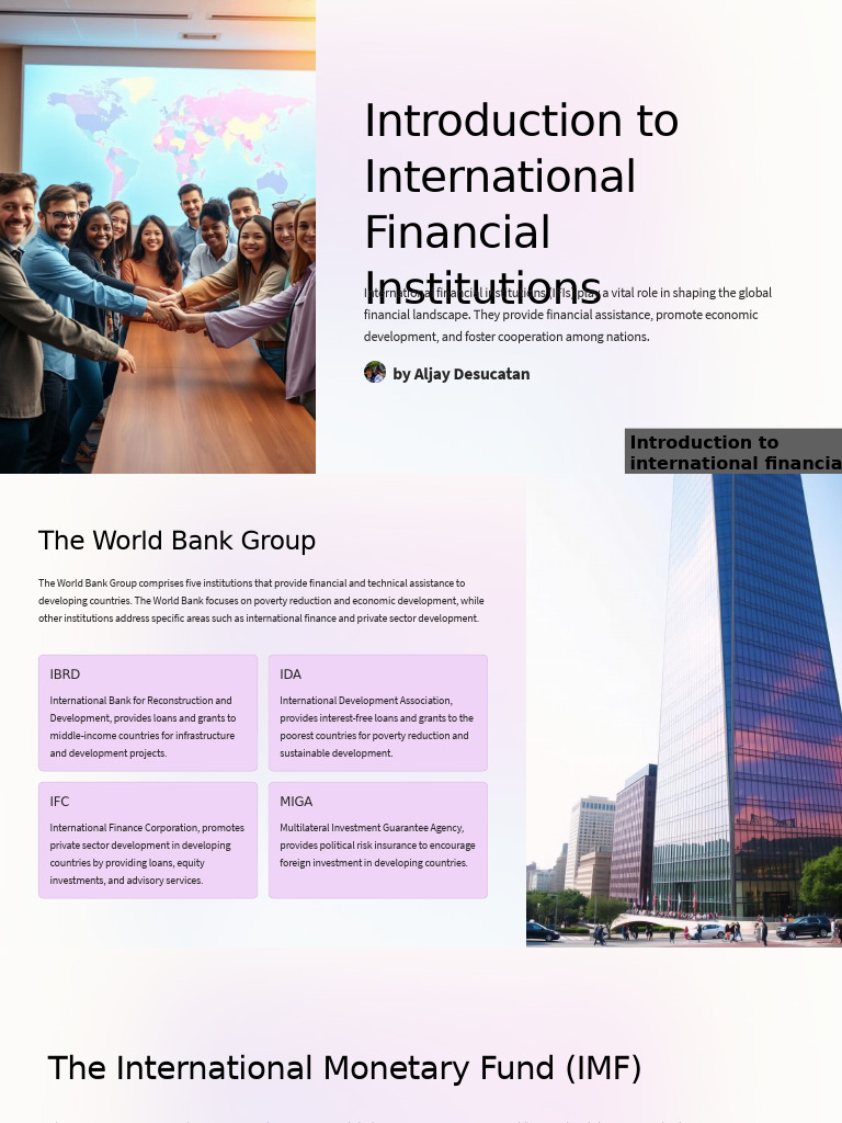 Introduction To International Financial Institutions | PDF