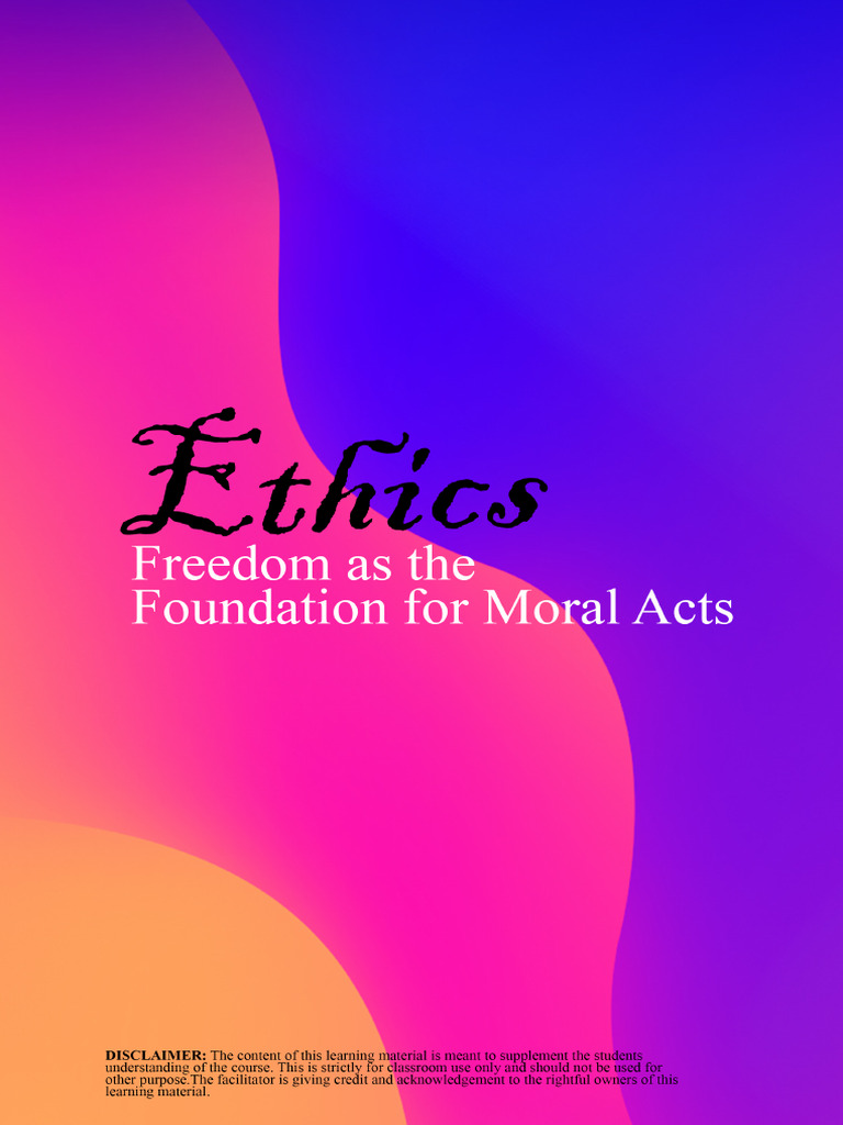 Freedom As Foundation Fro Moral Acts | PDF