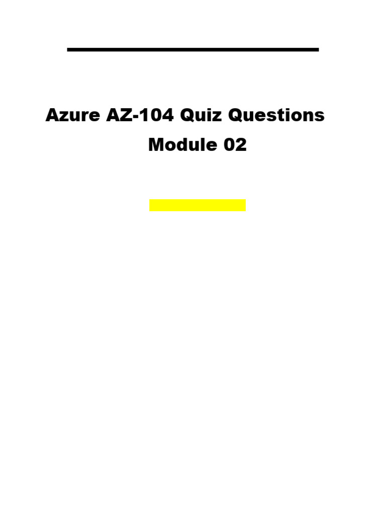 Module 2 Quiz Questions | PDF