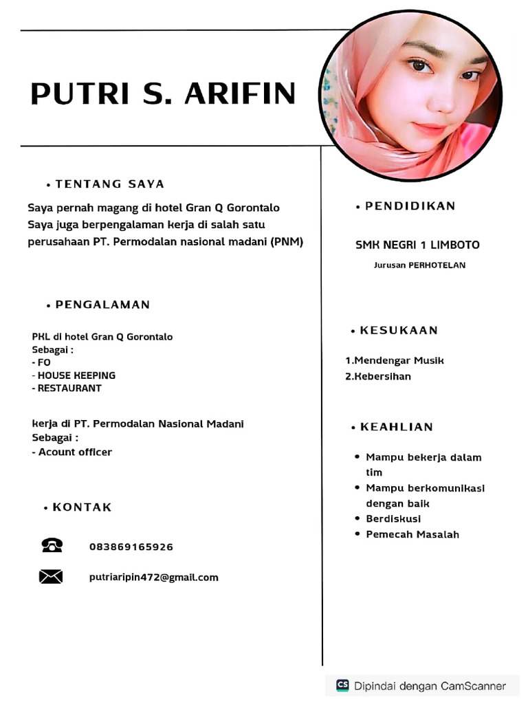 CV Putri | PDF