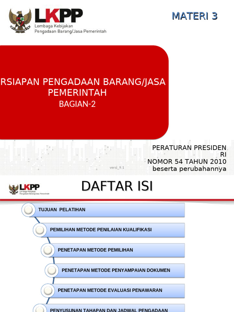 PPBJ-Modul 03 (Materi 03) - Versi 9.1 | PDF