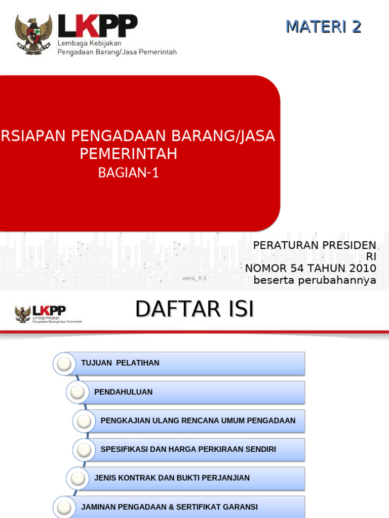 PPBJ-Modul 02 (Materi 02) - Versi 9.1 | PDF
