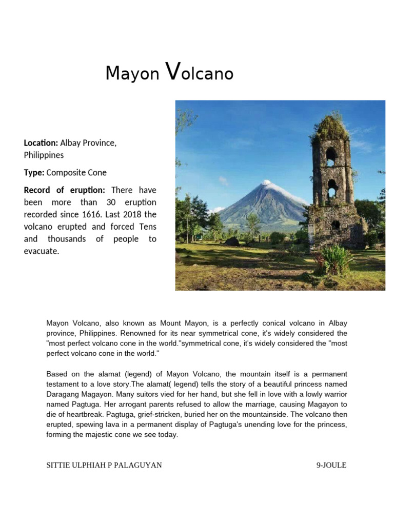 Mayon Volcano: History and Legend | PDF