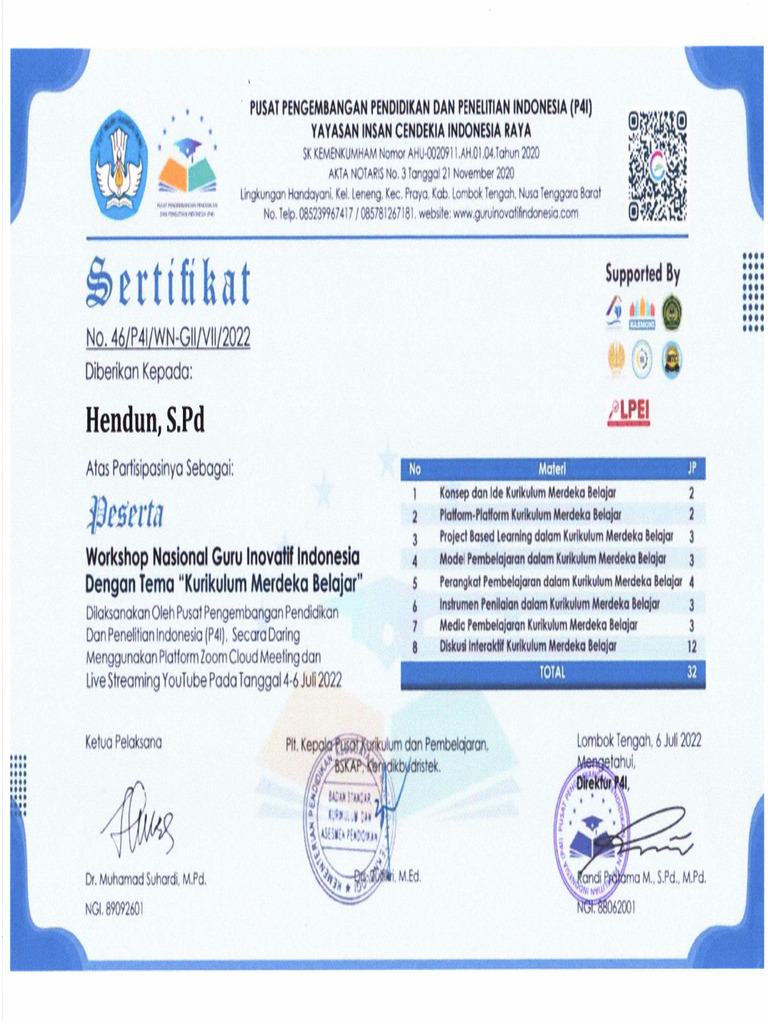 Workshop Nasional Guru Inovatif Indonesia Dengan Tema Kurikulum Merdeka ...