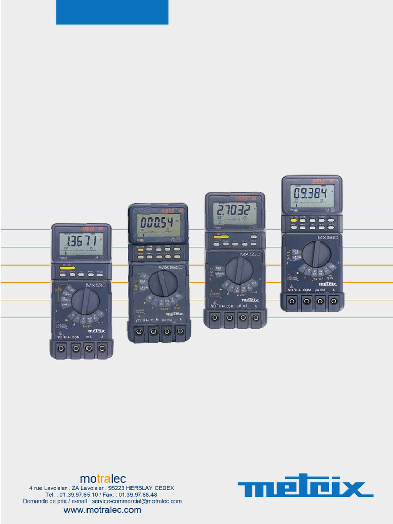 Métrix MX56C, MX55C, MX54C, MX53C | PDF