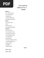 Class IX HALF YEARLY SYLLABUS | PDF