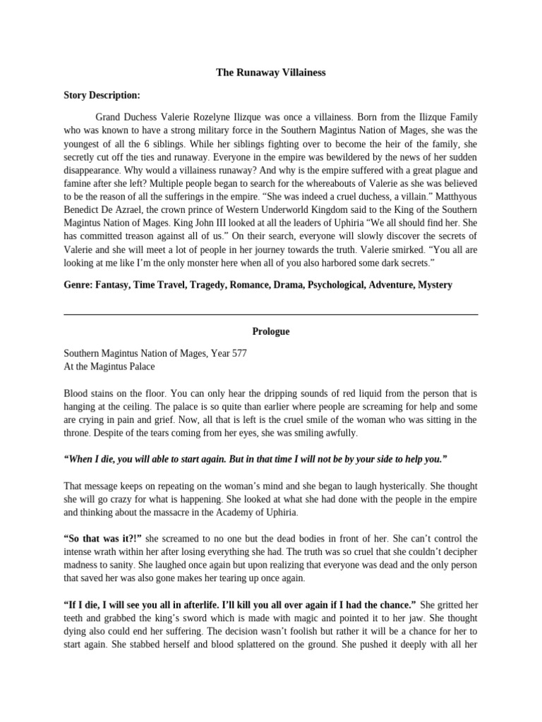 The Runaway Villainess | PDF