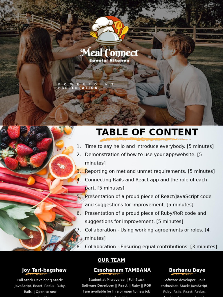 Meal Connect Final Presentation | PDF