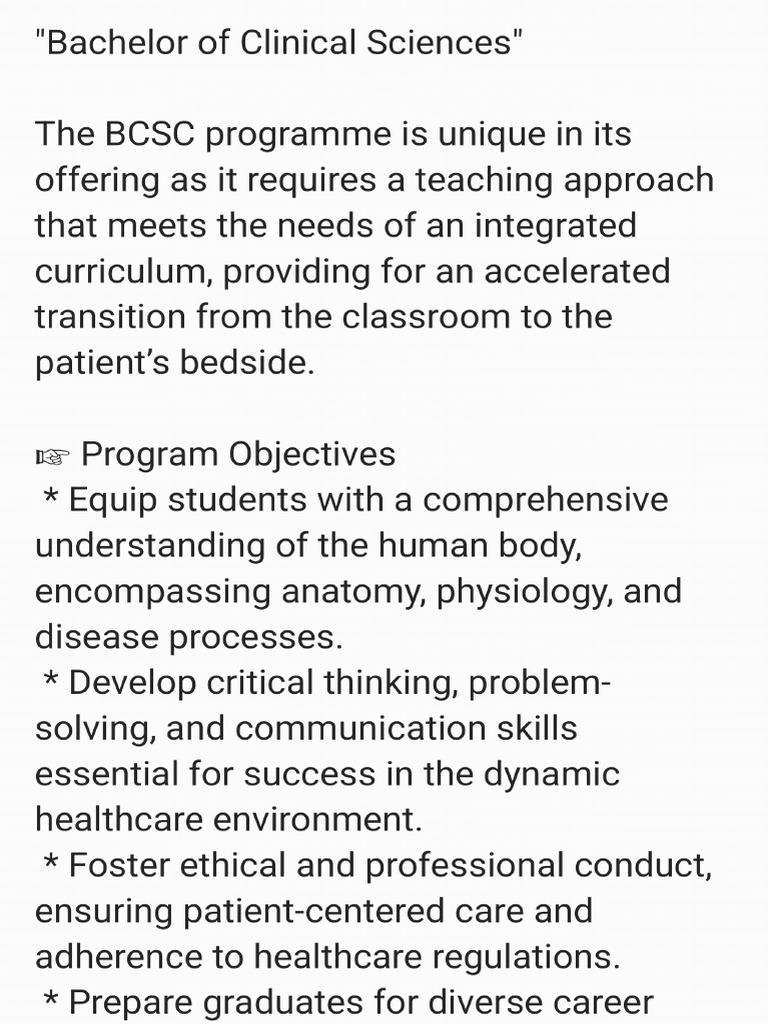 BCMS - Model Curriculum | PDF