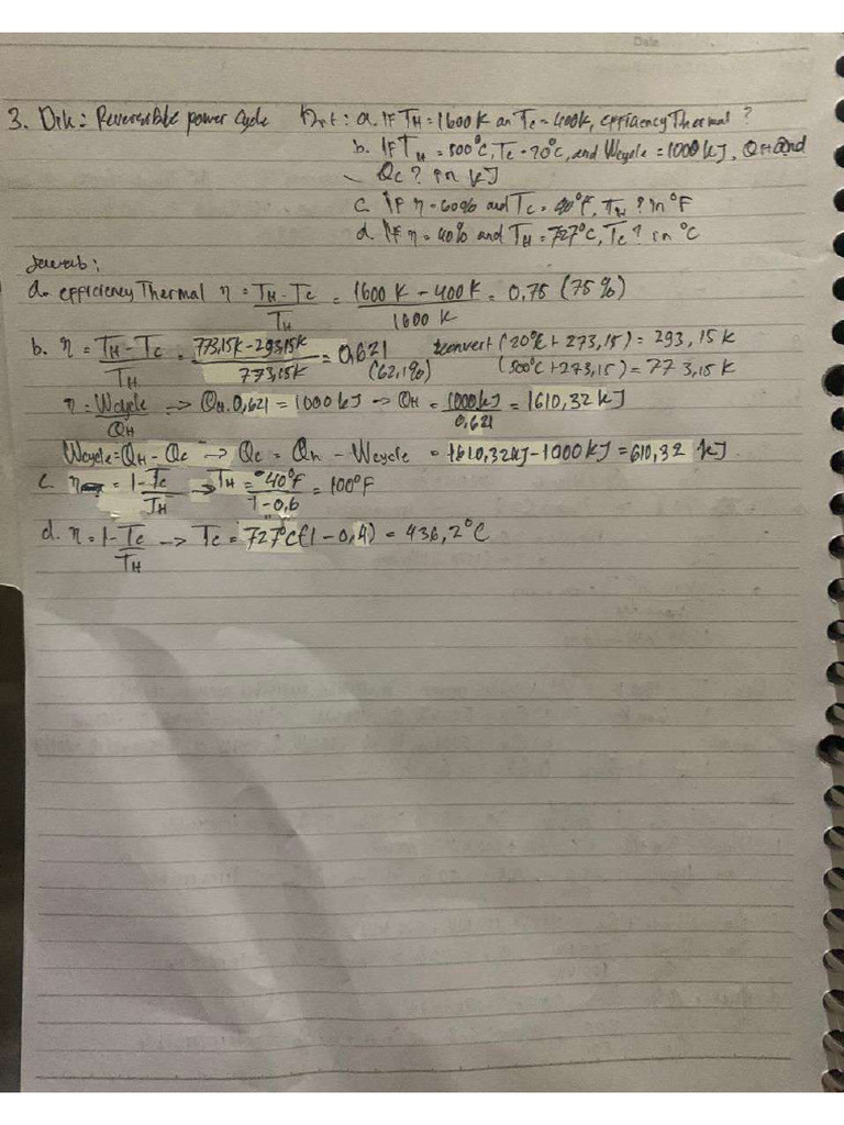 Assignment Thermodynamic | PDF