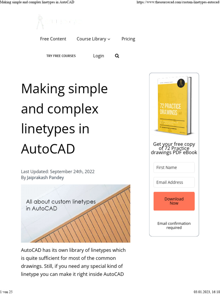 Making simple and complex linetypes in AutoCAD | PDF