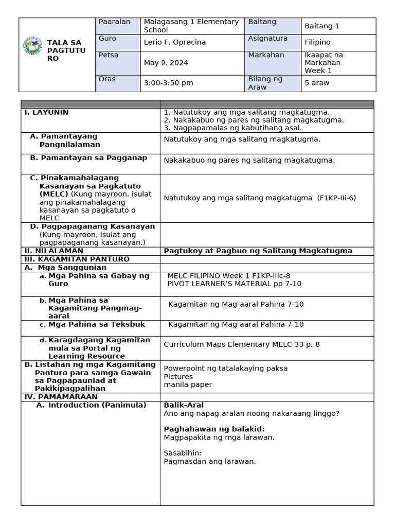 CO4 Filipino1 2023 2024 | PDF