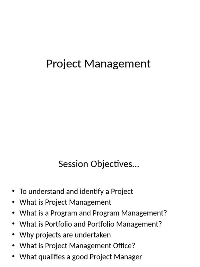 Project Management - Lecture 1-1 | PDF