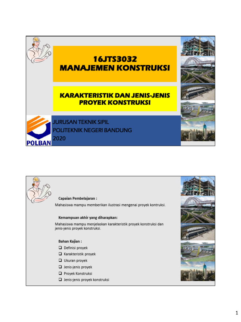3.materi Karakteristik Dan Jenis2 Proyek Konstruksi, Ibu Erry | PDF | Seni