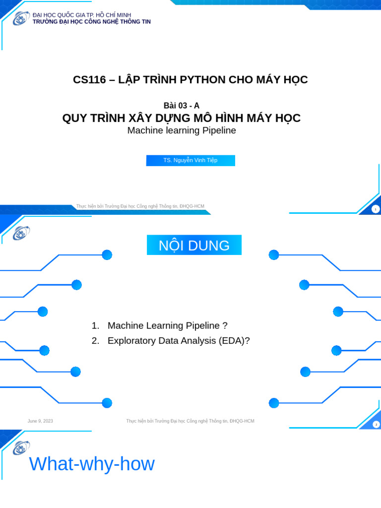 Slide 1 - CS116-Lập trình Python cho Máy học | PDF