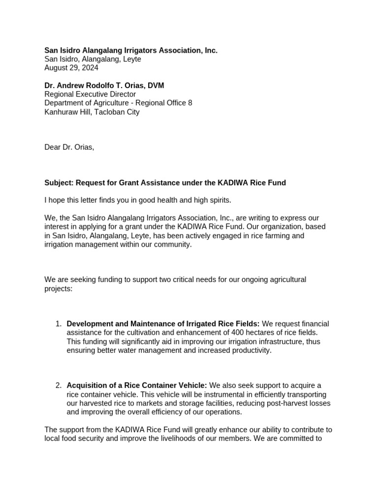 Letter of Intent | PDF