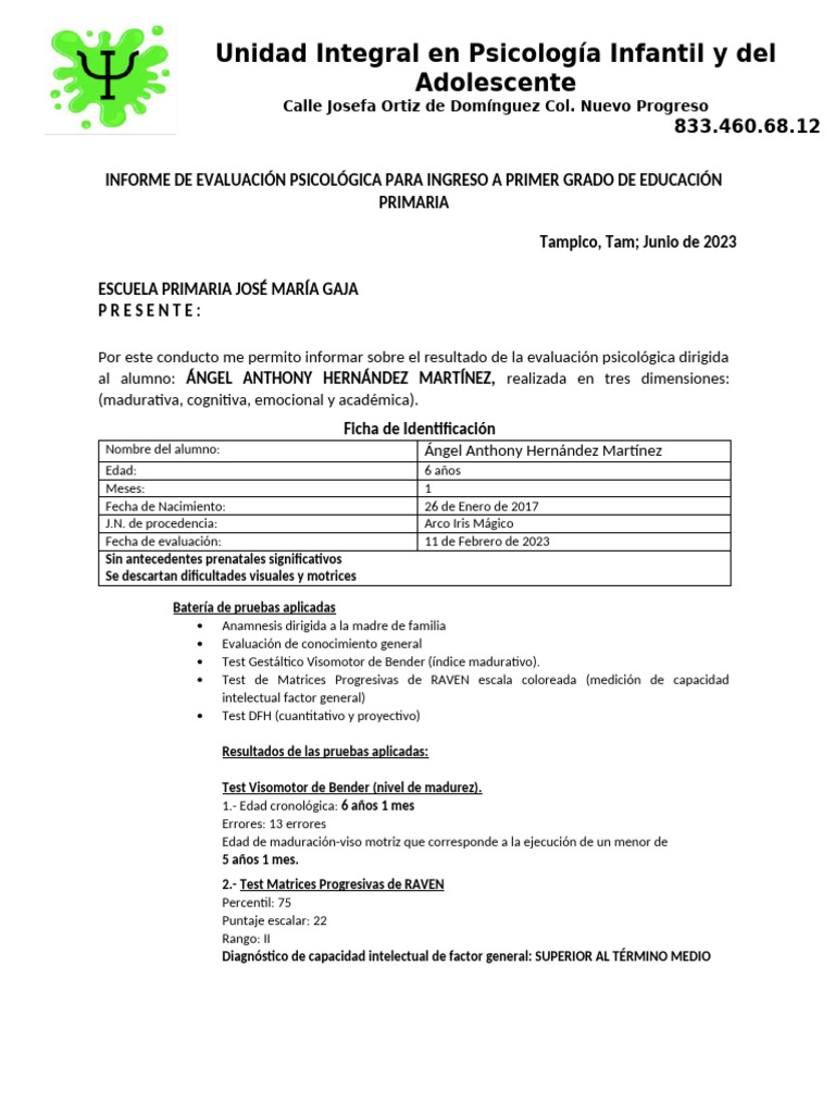 Reporte de Evalucion Angel Anthony Hernandez Martinez | PDF