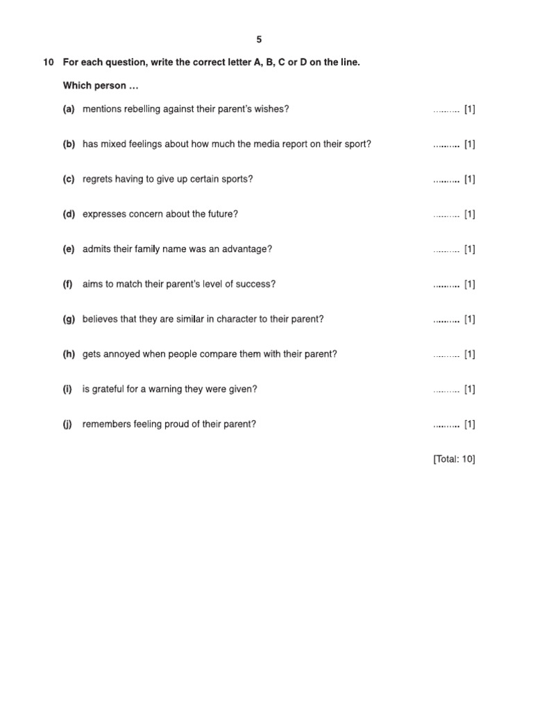 Questions-Multiple Matching | PDF