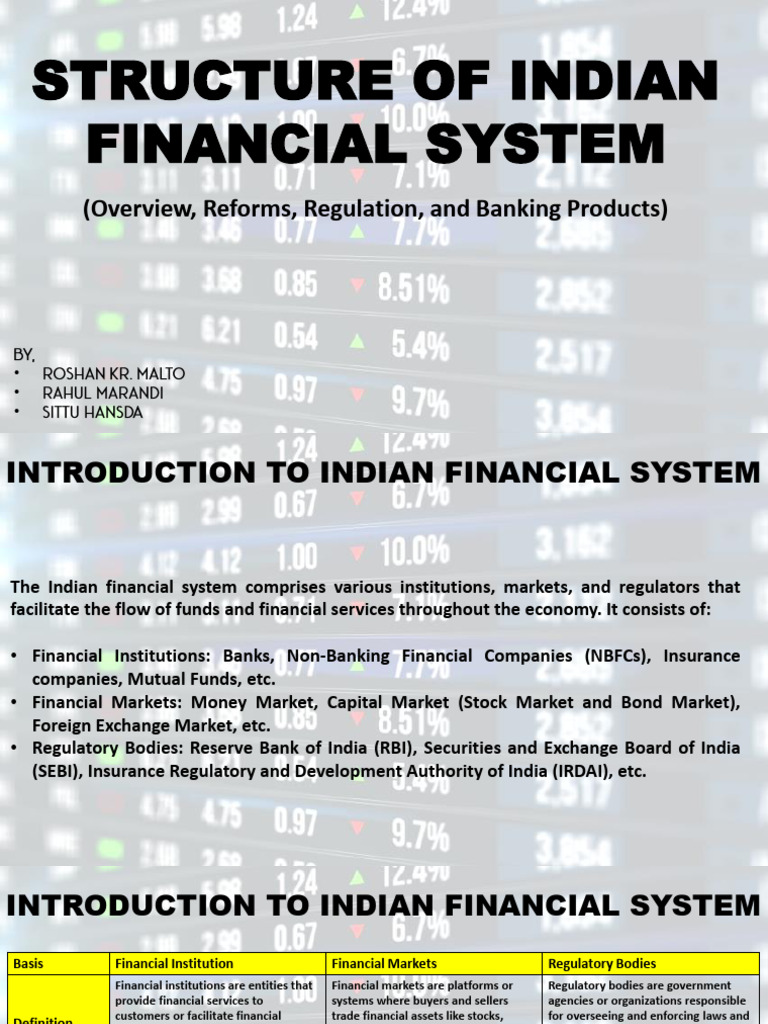 Structure of Indian Financial System | PDF | Reserve Bank Of India | Banks