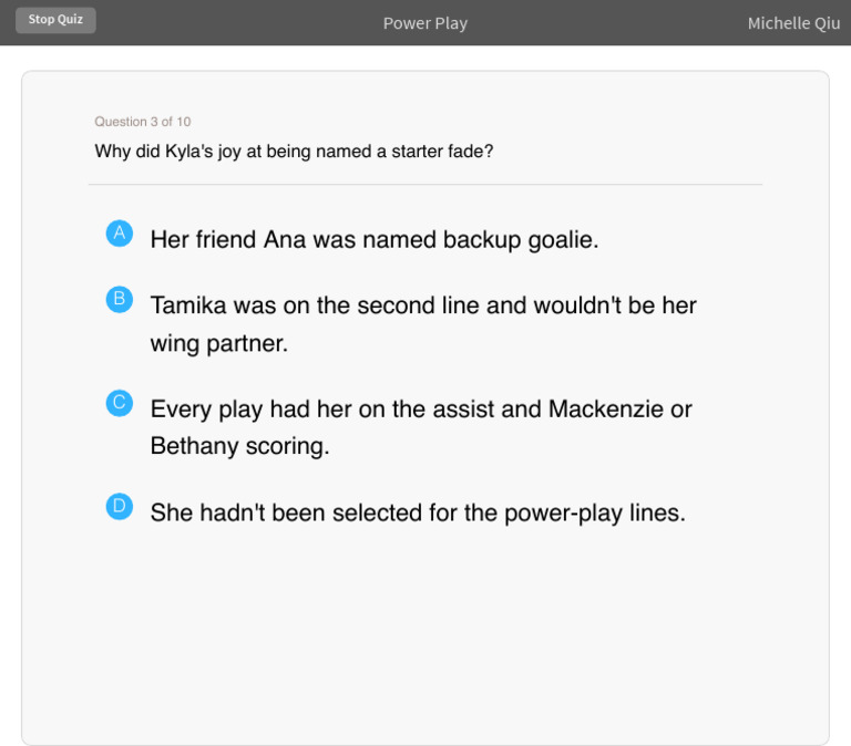 Accelerated Reader Reading Practice Quiz Power P | PDF