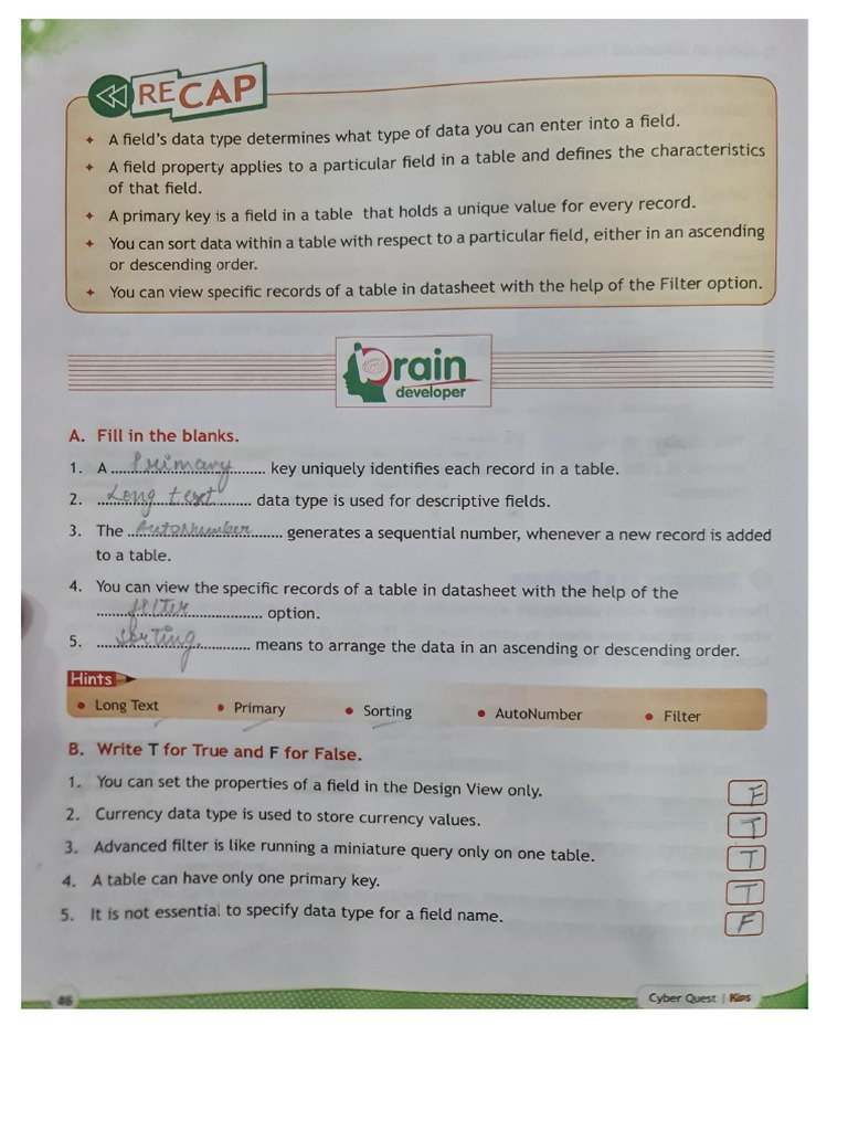 Chapter 3 - Working With Tables | PDF