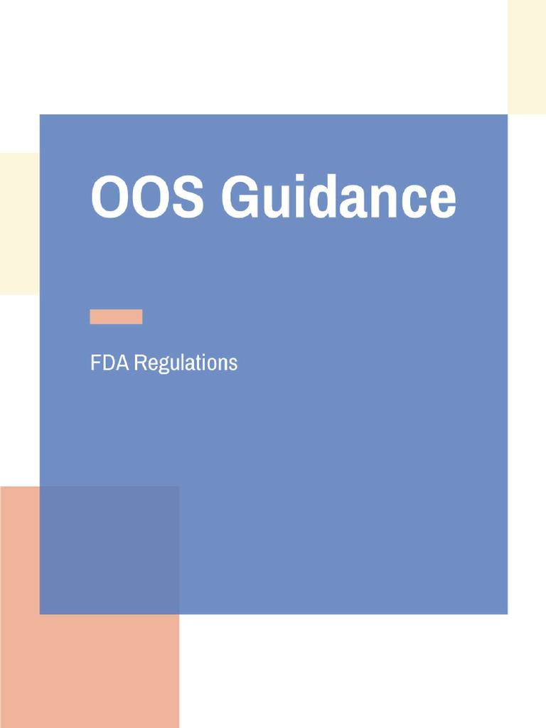 Out of Specification (00S) Guidance | PDF