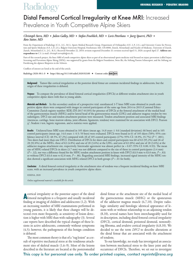 Knee Irregularity | PDF