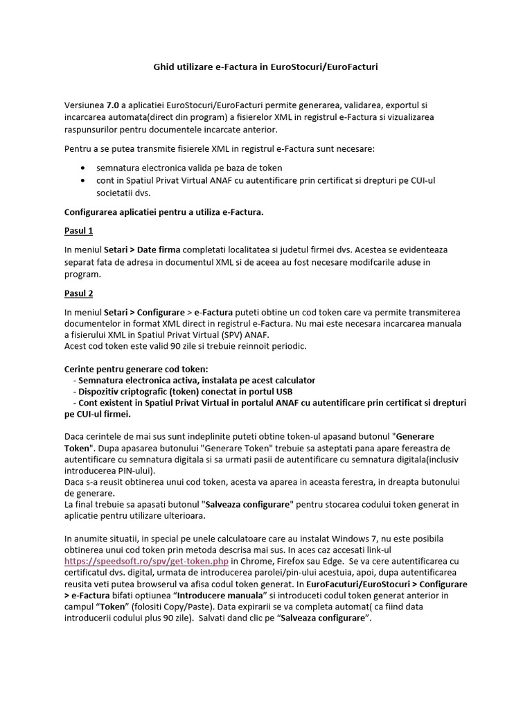 Instructiuni_utilizare_eFactura | PDF