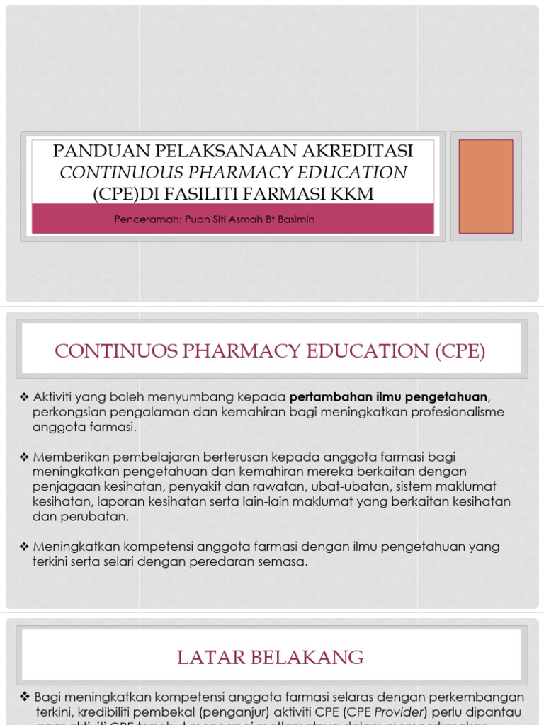 Panduan Pelaksanaan CPE | PDF