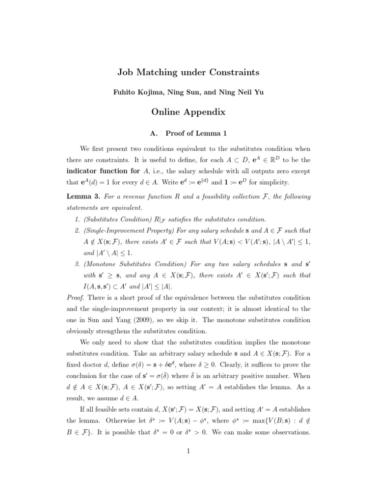 Job Matching Under Constraints | PDF