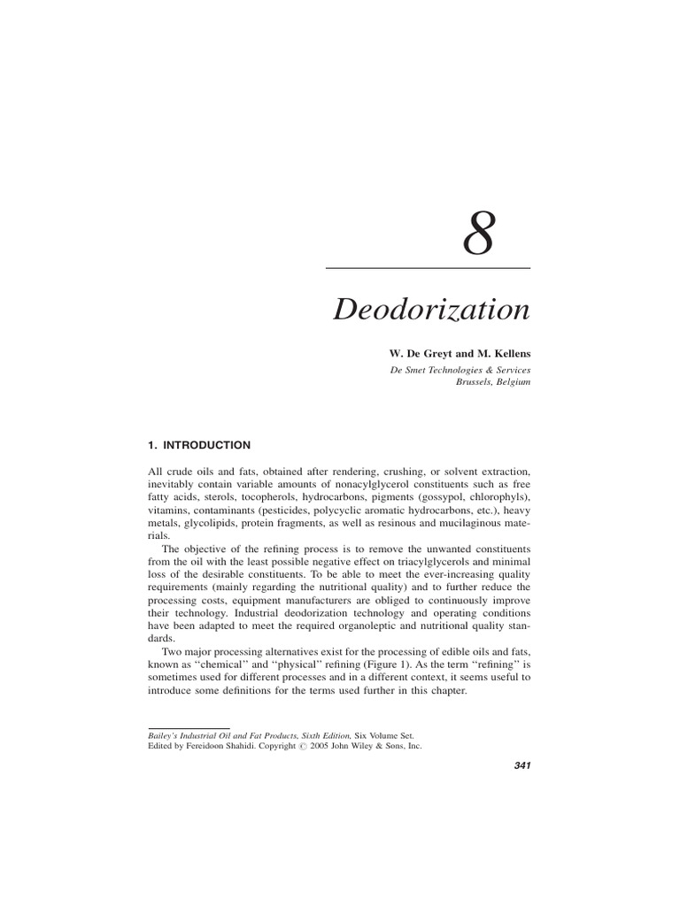 Deodorization Bailey's | PDF