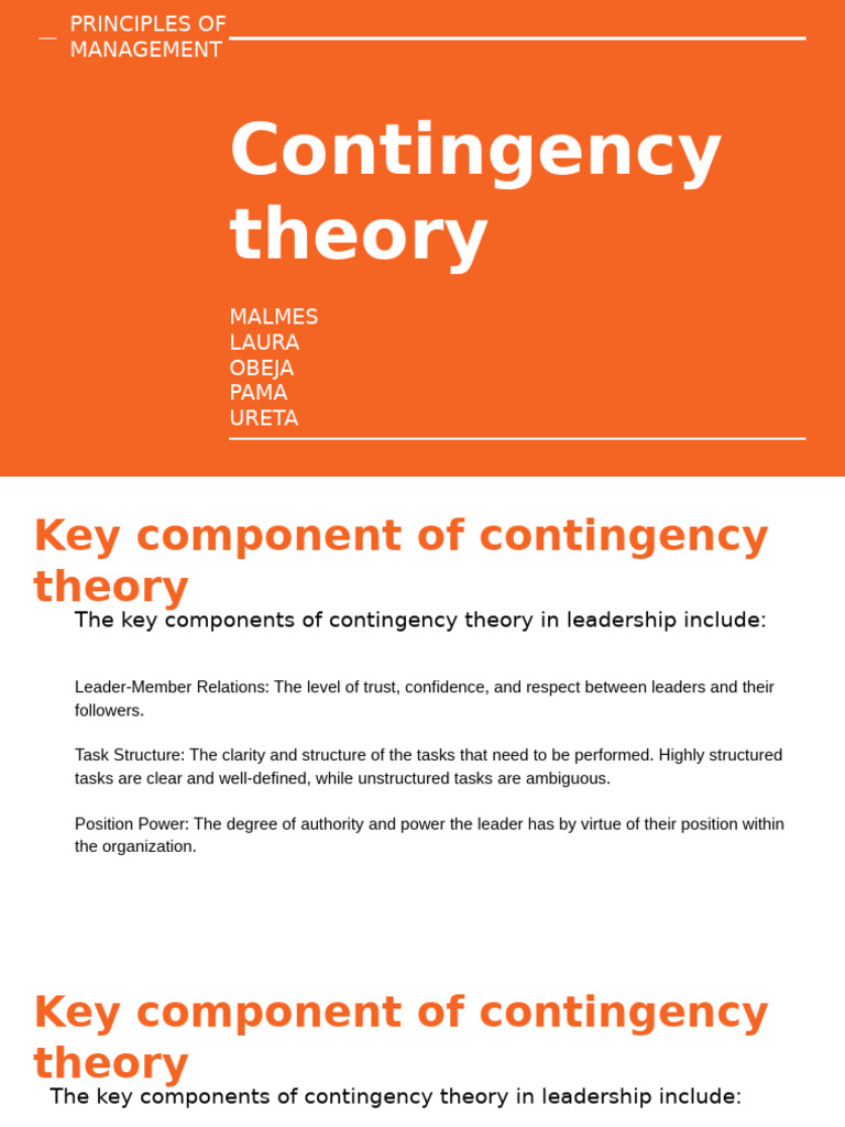 Group 3 Contingency Theory | PDF