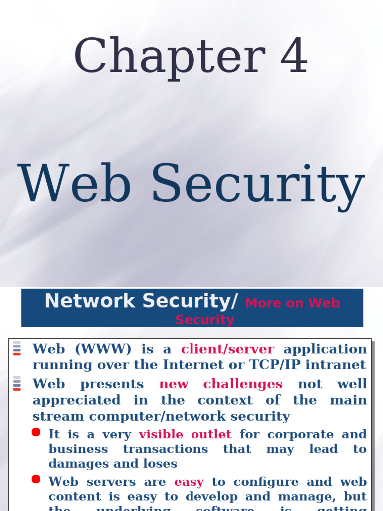 Chapter 4 Security (2) - 1 | PDF