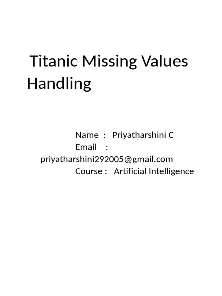 Titanic CSV | PDF