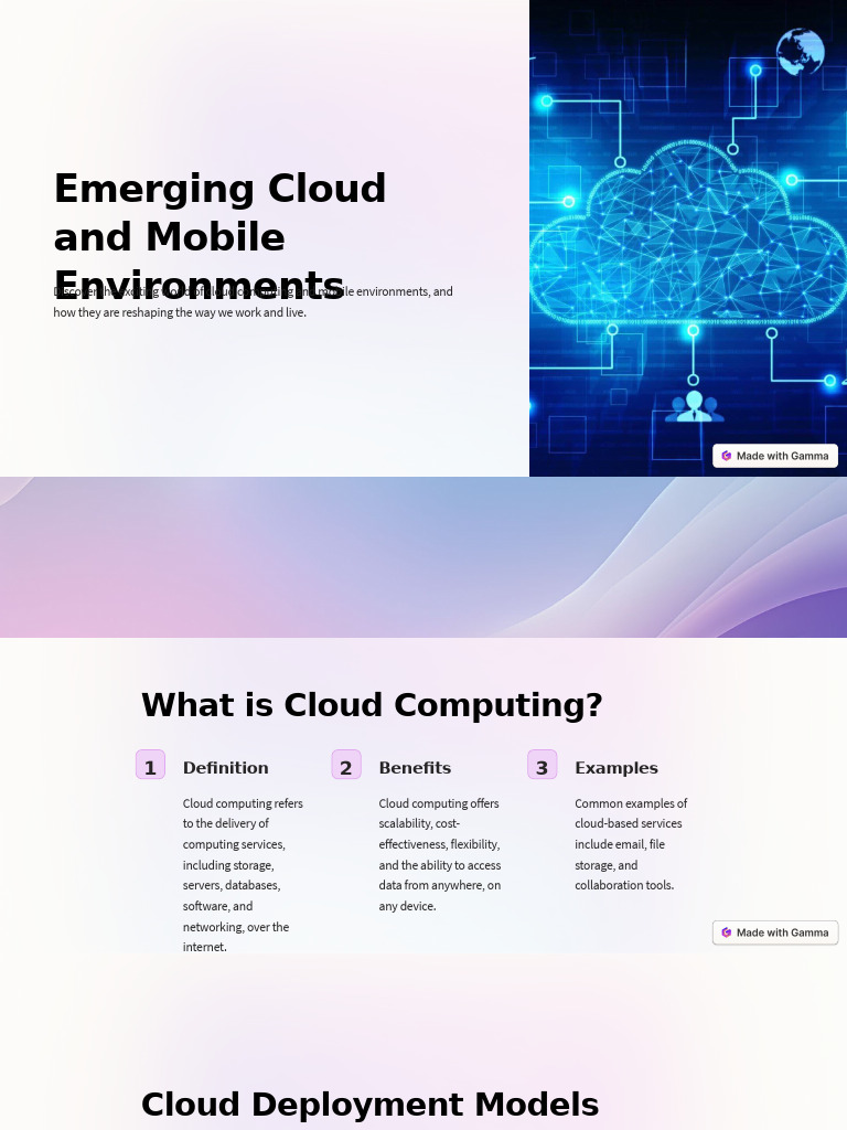 Emerging Cloud and Mobile Environments | PDF