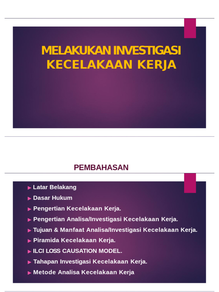 Melakukan Investigasi Kecelakaan Kerja | PDF