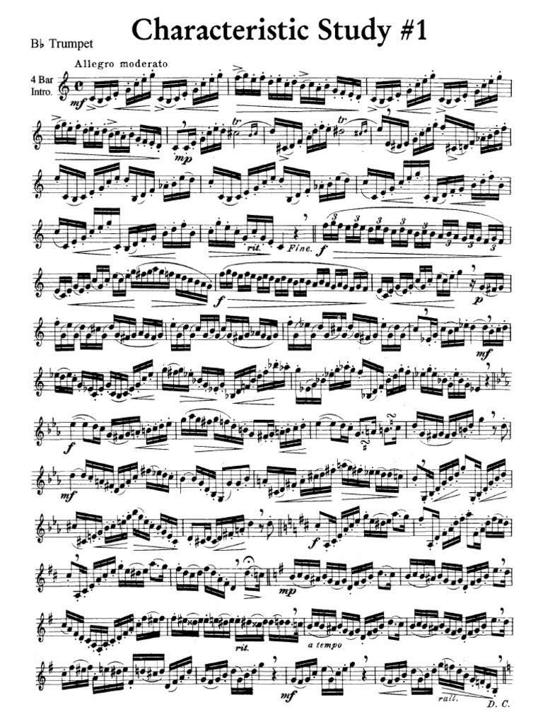 Arban Jean Baptiste Characteristic Study 1 913 | PDF