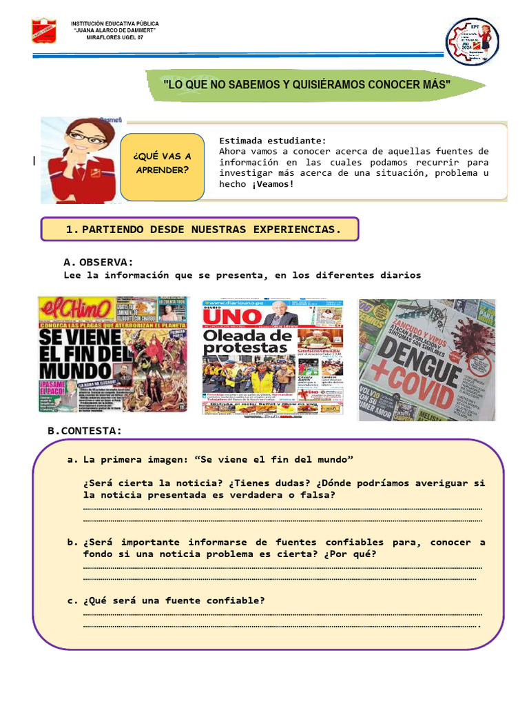 Ficha de Activ. Investigamos | PDF