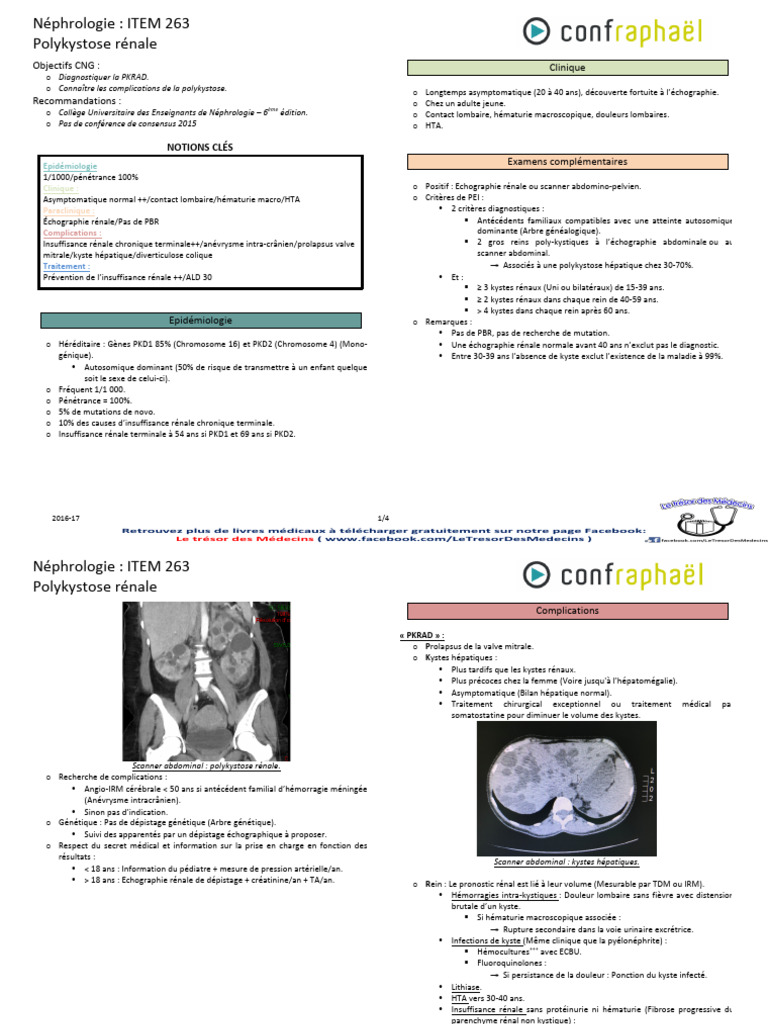 Polykystose - Renale - LeTresorDesMedecins | PDF