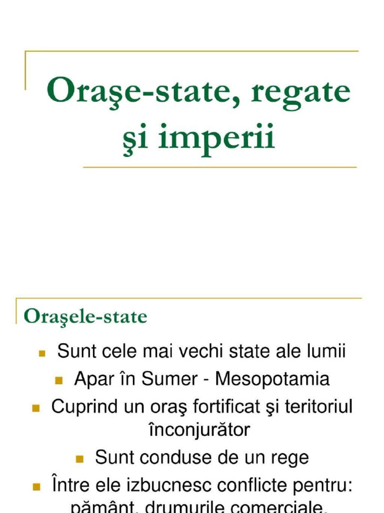 De La Oraș Stat La Imperii | PDF