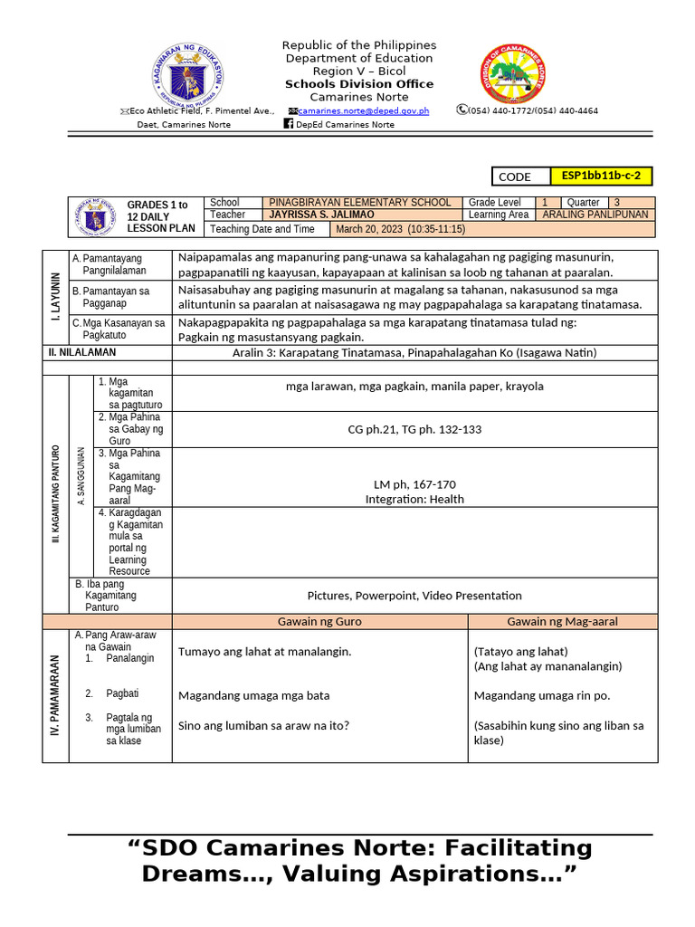 COT 3rd Quarter AP | PDF