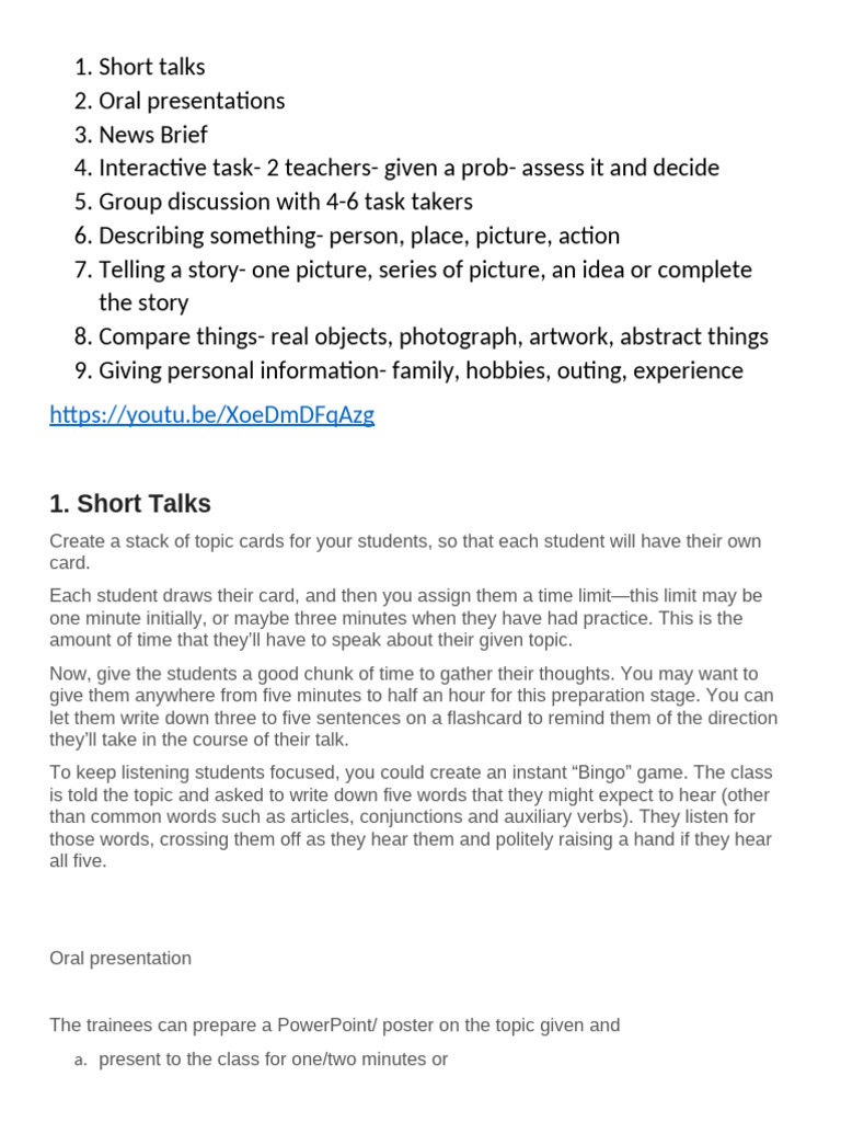 Short Talks | PDF