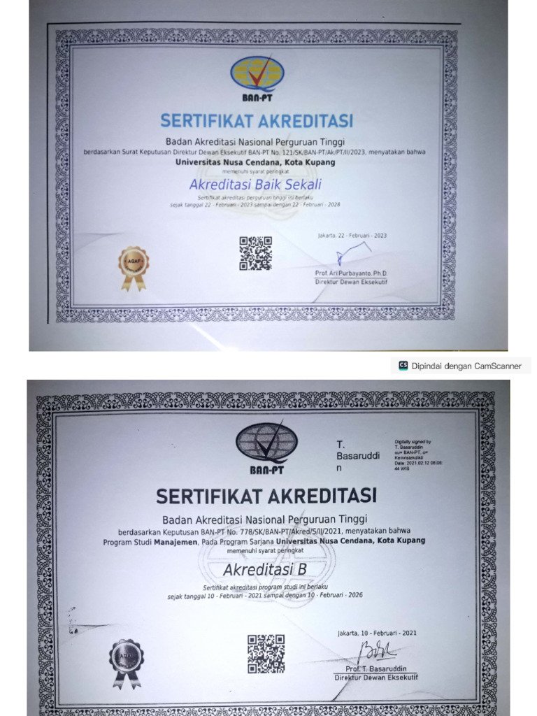 SERTIF AKREDITASI | PDF