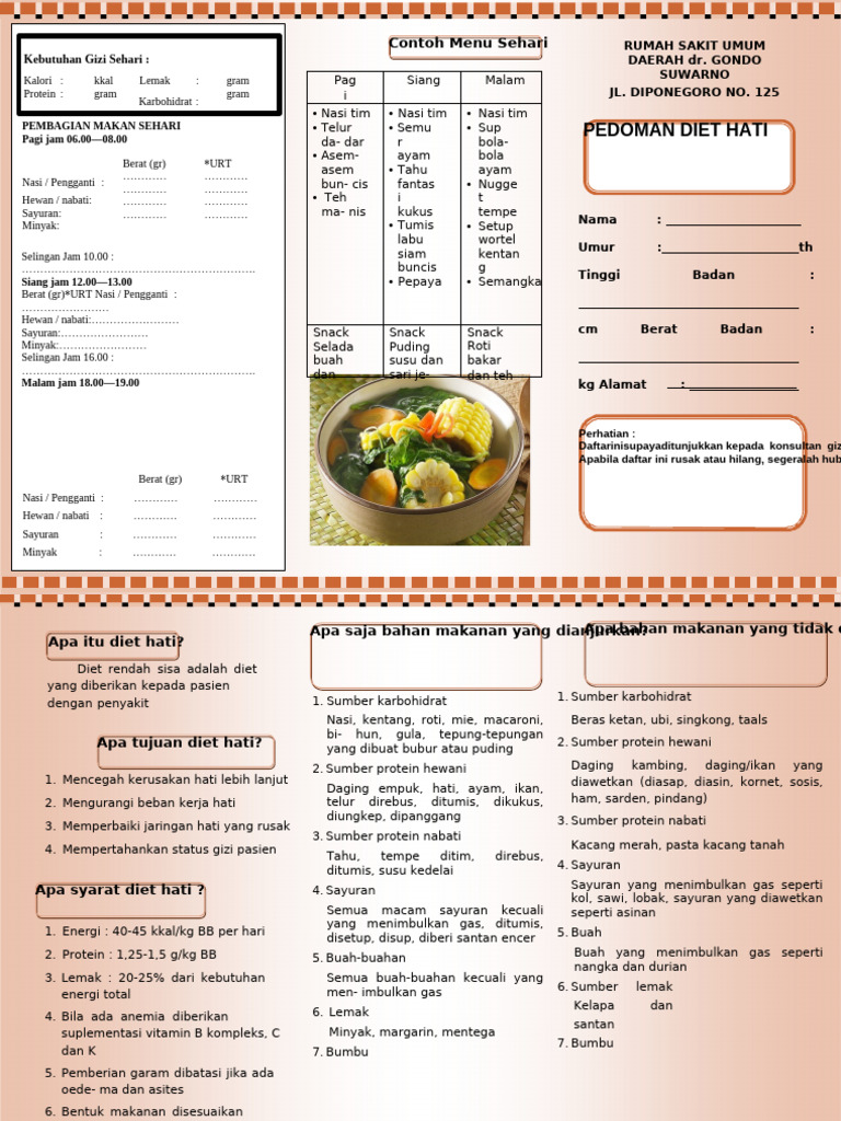 Leaflet Diet Hati-Siska | PDF