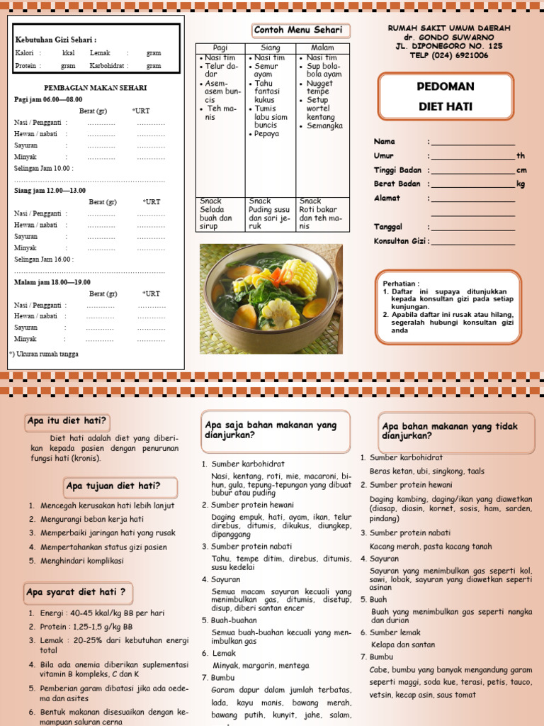 Leaflet Diet Hati-Siska | PDF