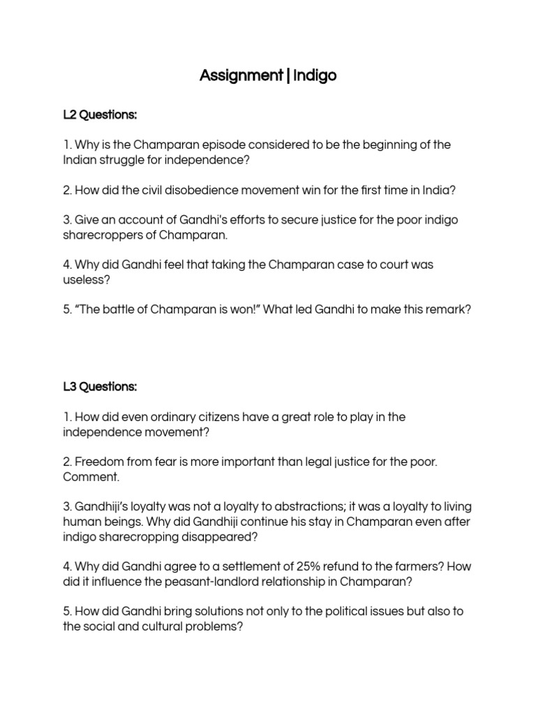 Assignment - Indigo | PDF