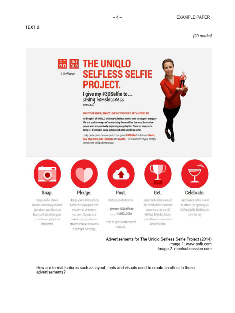 Uniqlo Text Paper Paper 1 - Text Past Paper Practice | PDF