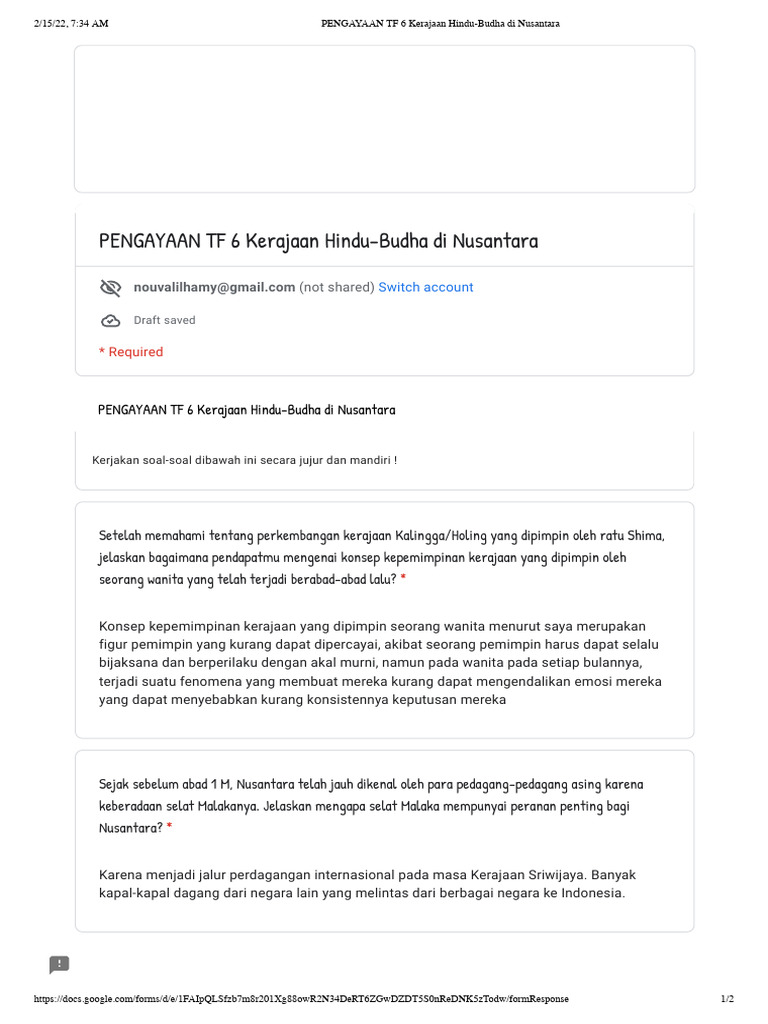 PENGAYAAN TF 6 Kerajaan Hindu-Budha Di Nusantara | PDF