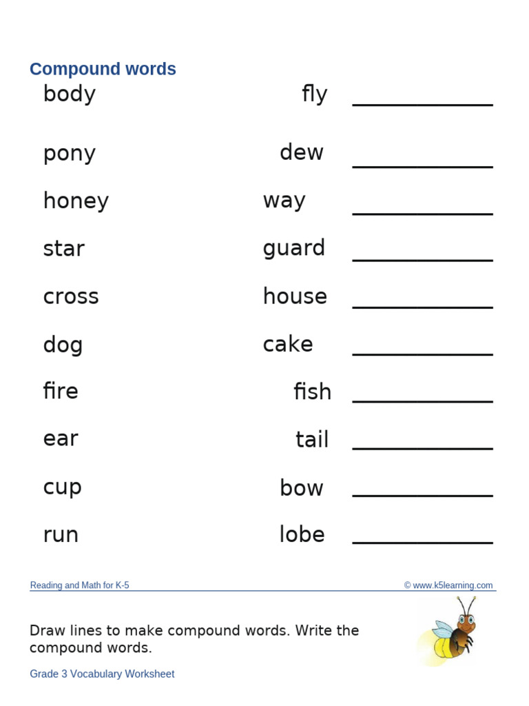Grade 3 Compound Words 2 | PDF